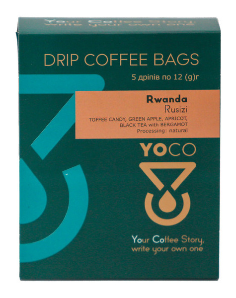 Drip-Bagi YoCo Coffee Rwanda Rusizi Natural 5x12g - NIEDOSTĘPNY ...