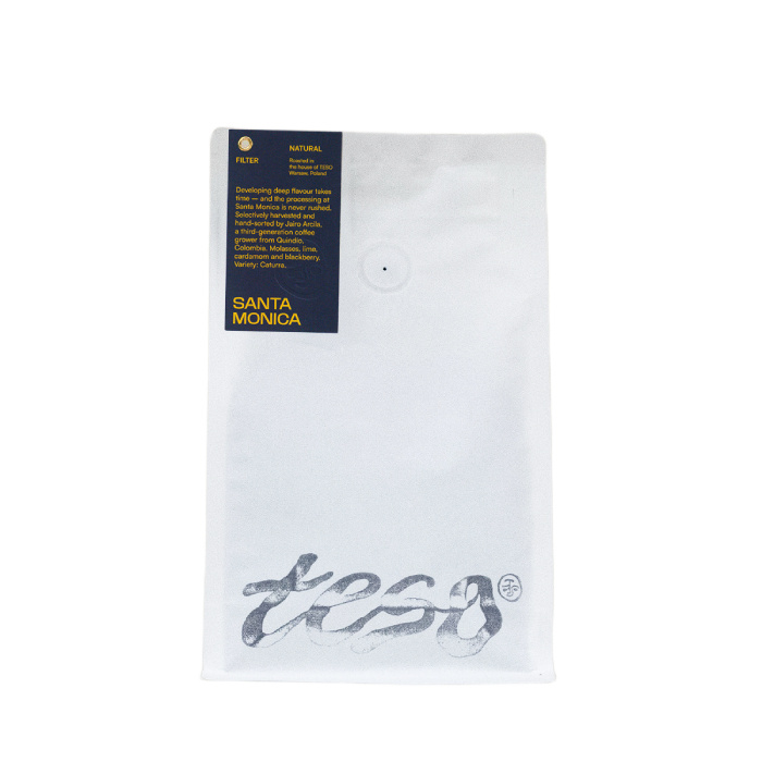 Kawa ziarnista Teso Kolumbia Santa Monica Filtr 250g - Konesso.pl