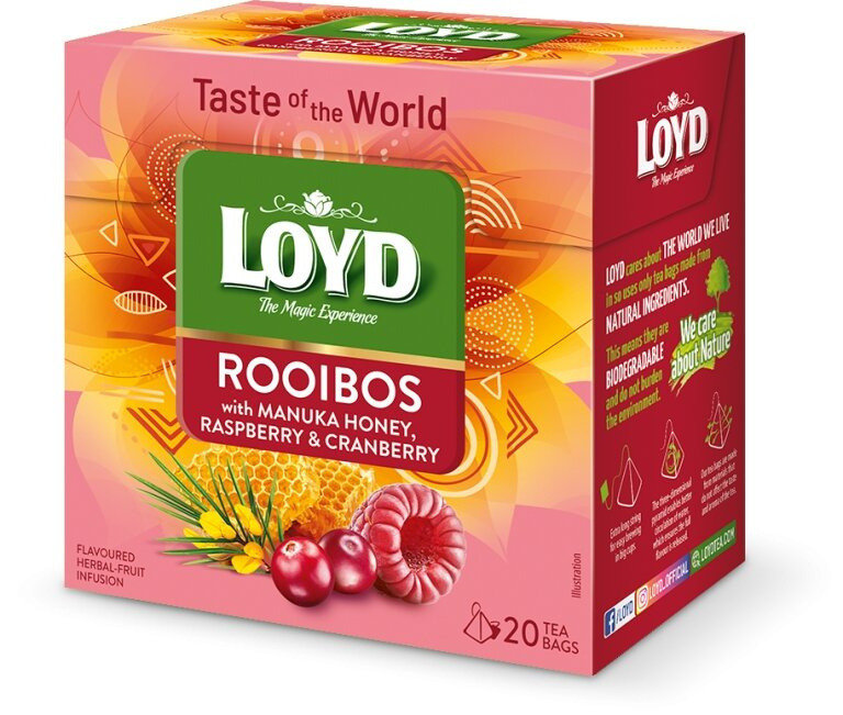 Herbata Loyd Taste of the World Rooibos with Manuka Honey & Raspberry ...