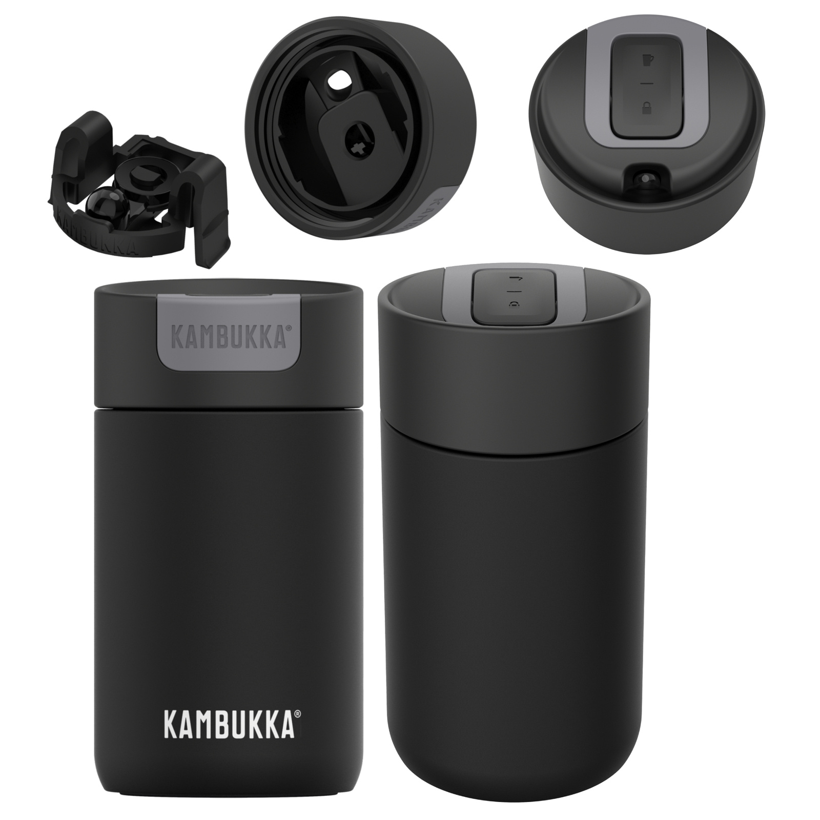 Kubek termiczny Kambukka Olympus 300 ml - Jet Black - Konesso.pl