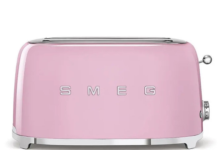 Toster na 4 kromki SMEG TSF02PKEU - Różowy - Konesso.pl